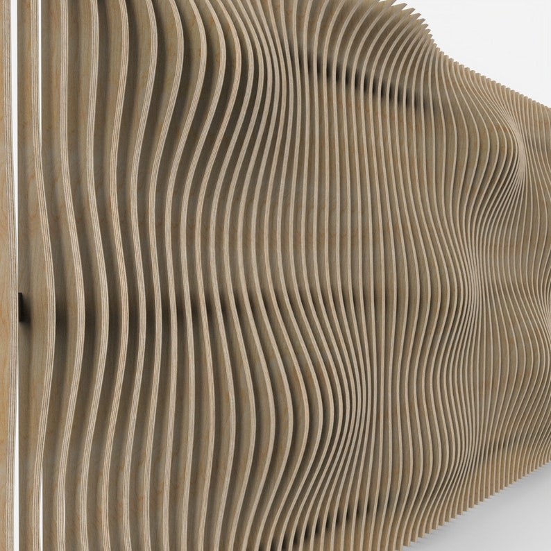 Parametric Wooden Wall Decor Parametric Wave Design CNC Router Files ...