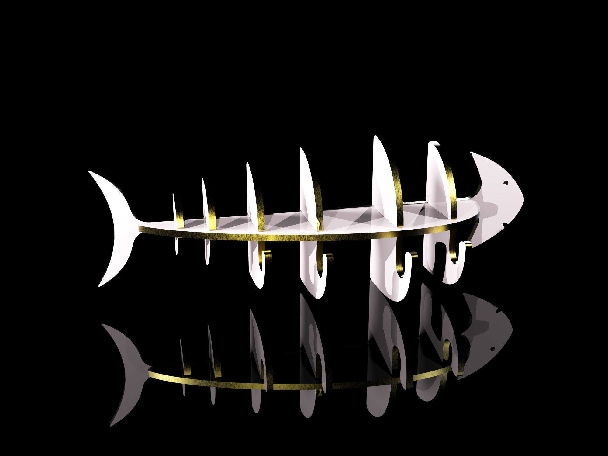 Parametric Style Shelf Fish - Digital File for CNC Cutting Dxf, Cdr ...