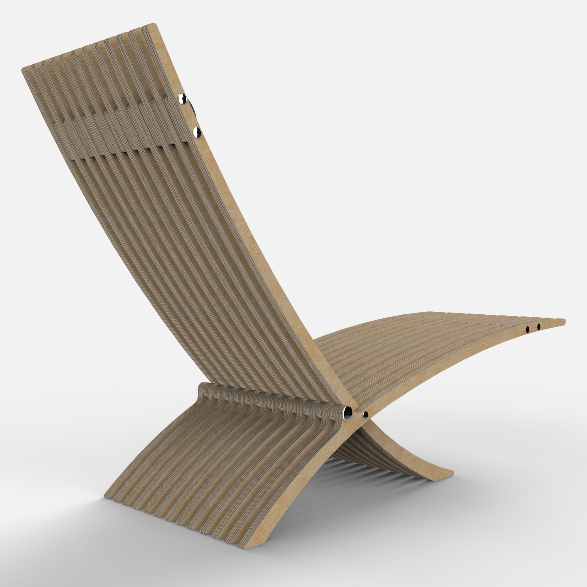 Parametric Furniture Designs Deck Chair Digital Files for CNC Router ...