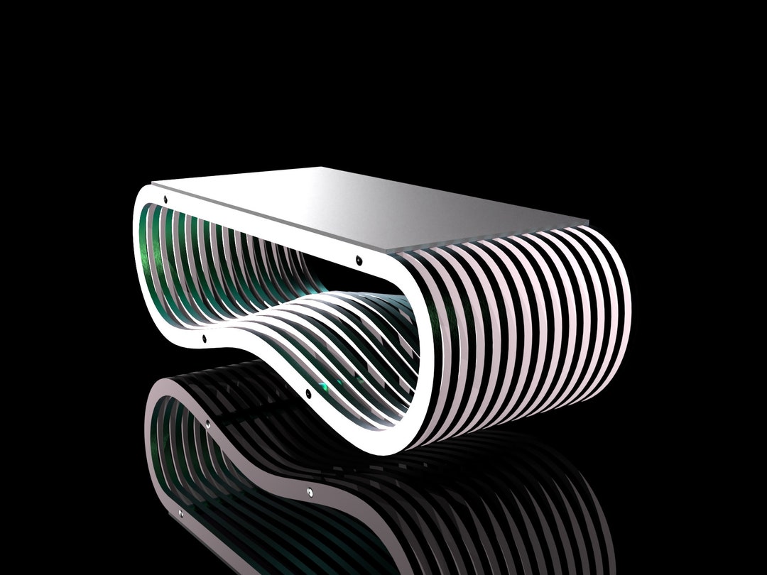 Parametric Table Wave Design Digital File for CNC Cutting - Dxf Cdr Pdf ...