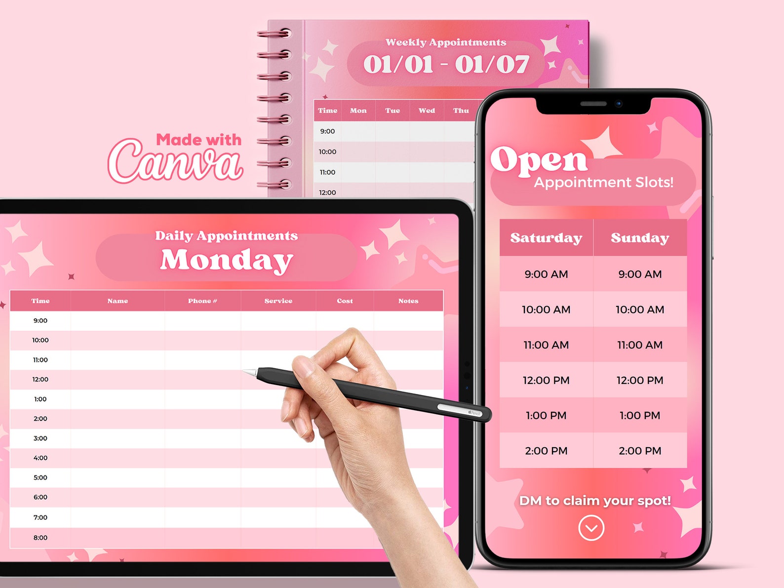 Hairdresser Appointment Book, Online Appointment Book 2023, Salon ...