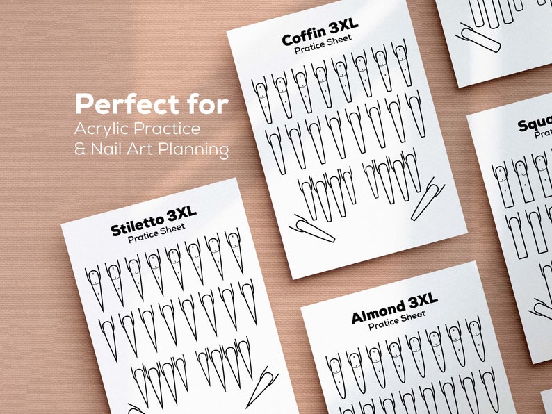 3XL Nail Art Practice Templates: Design Planner (digital Download) - Etsy