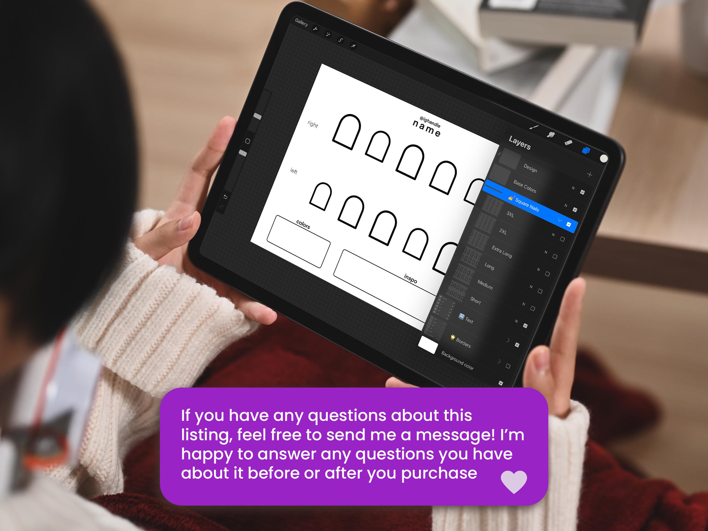 Ultimate Procreate Nail Art Pack, Nail Art Brushes, Nail Design ...