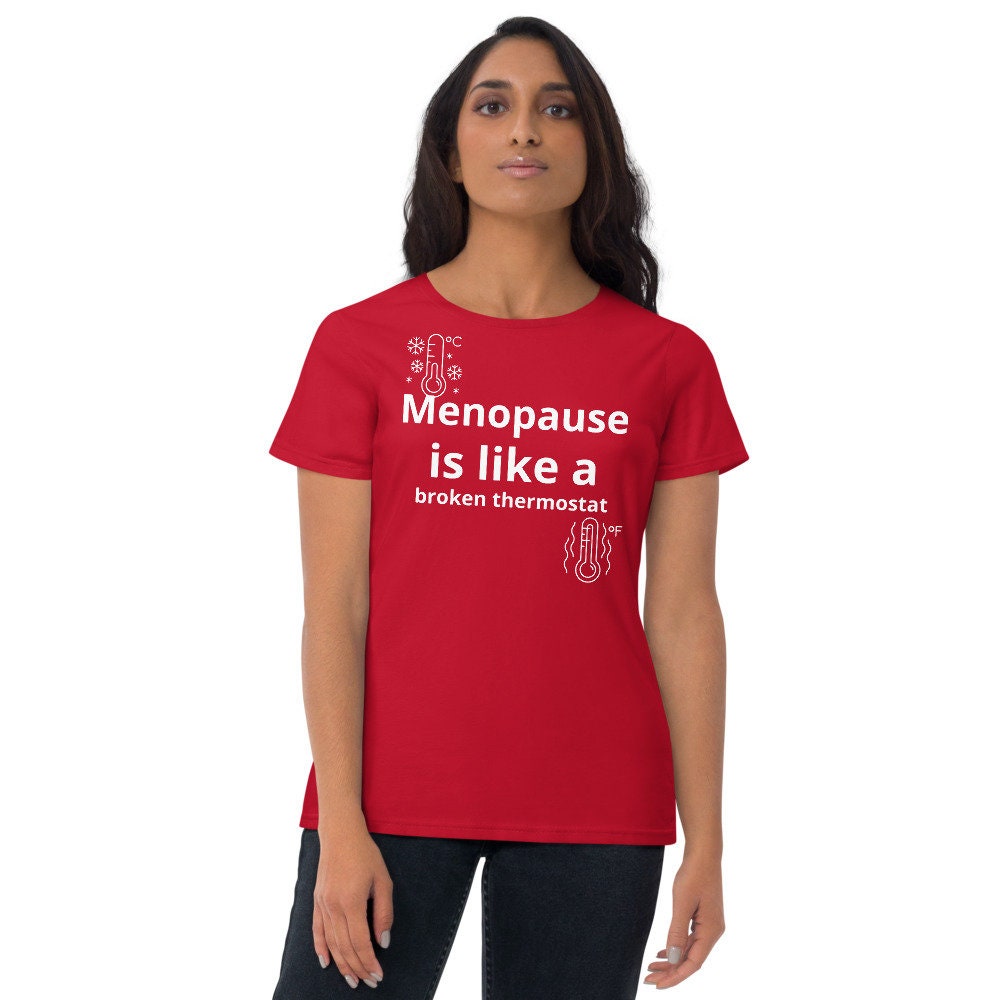 Menopause T-shirt Broken Tshirt Hot Flash Tops Gift for Older Women Hot ...