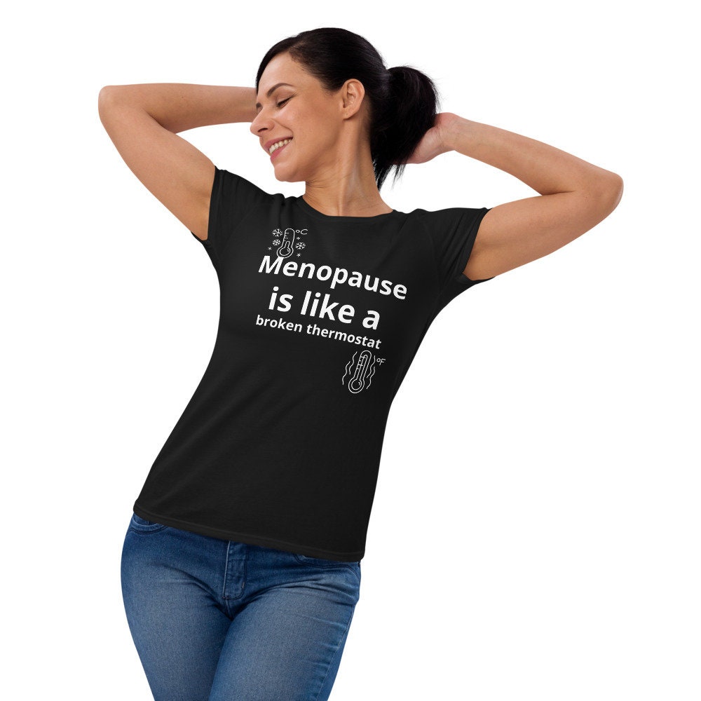 Menopause T-shirt Broken Tshirt Hot Flash Tops Gift for Older Women Hot ...