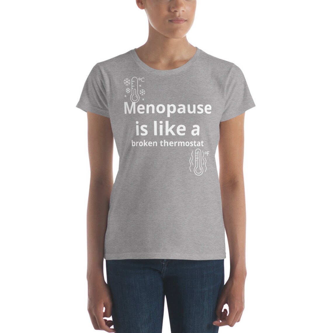 Menopause T-shirt Broken Tshirt Hot Flash Tops Gift for Older Women Hot ...