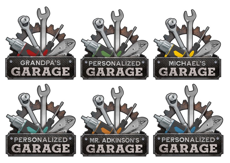Garage Toolbox Cutout MDF Wood Sign Select Color & Size - Etsy
