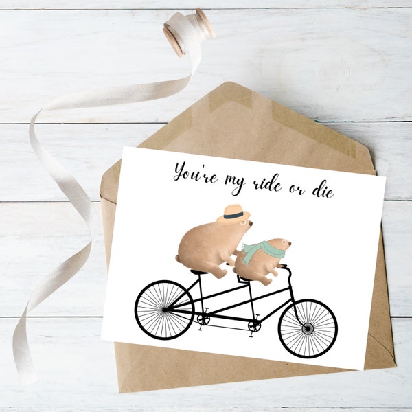 Ride or Die Birthday Card - Etsy