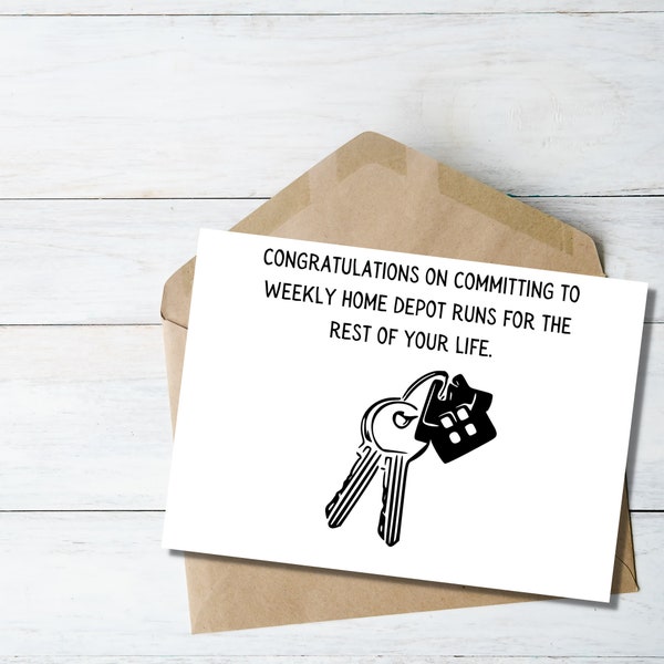 Funny New House Card - Etsy