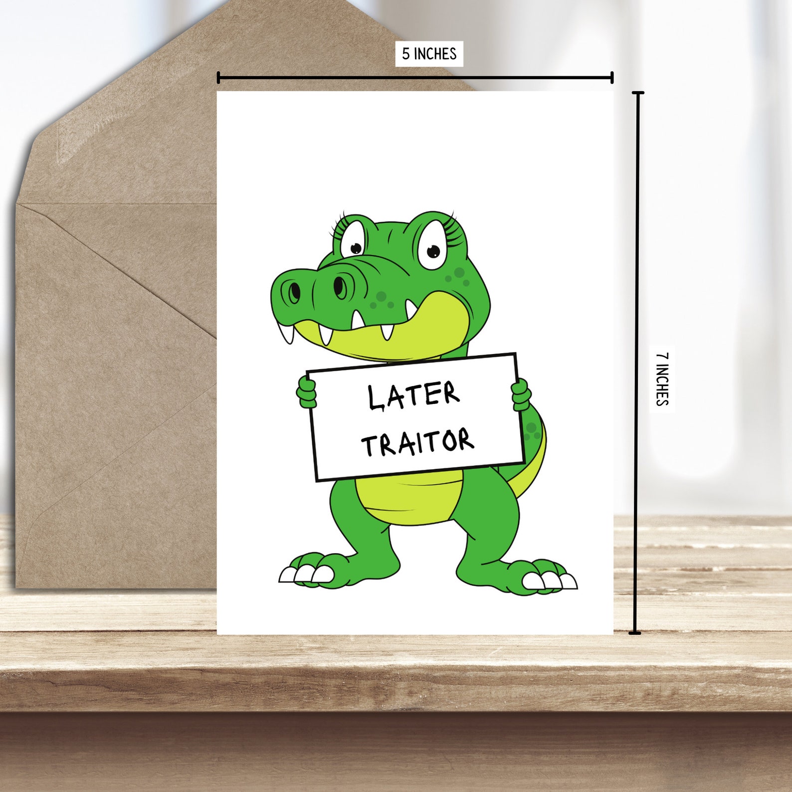 Later Traitor, Funny Printable Goodbye Card, Sarcastic Goodbye Card ...