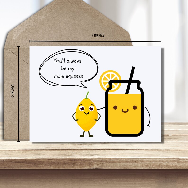 Main Squeeze Printable Greeting Card Cute Valentines Day - Etsy