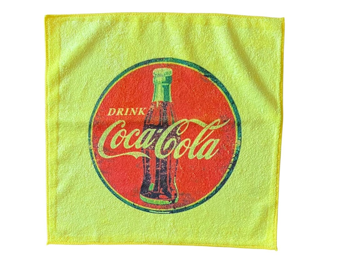 Microfiber Towel Soft Drink Coca - Cola Detail Large Towel 16x16in New ...