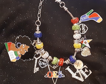 Order of Eastern Star OES Charm Bracelet - Etsy