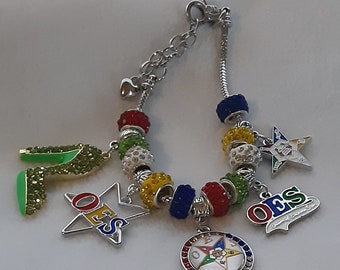Order of Eastern Star OES Charm Bracelet - Etsy