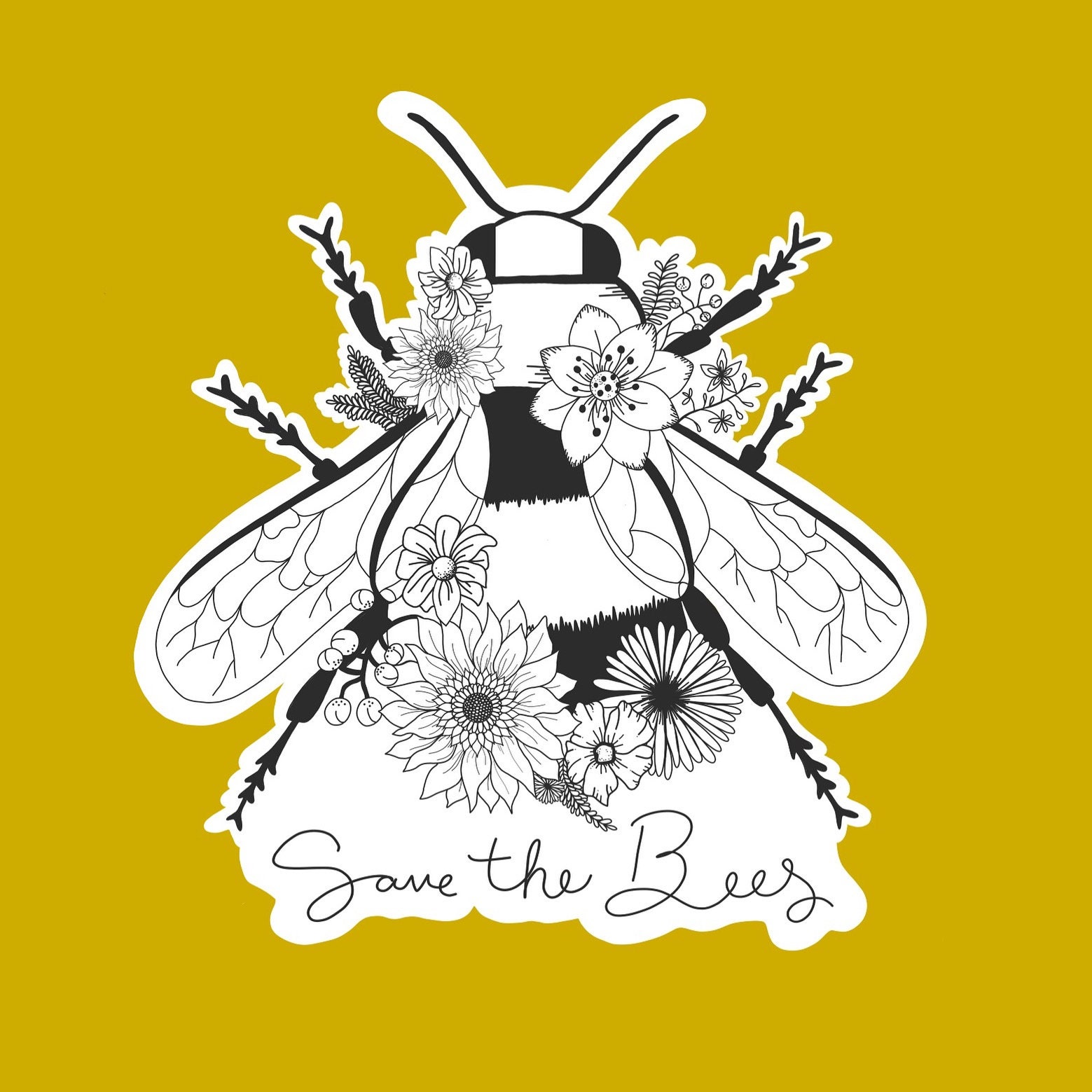 Save the Bees - Sticker - Etsy