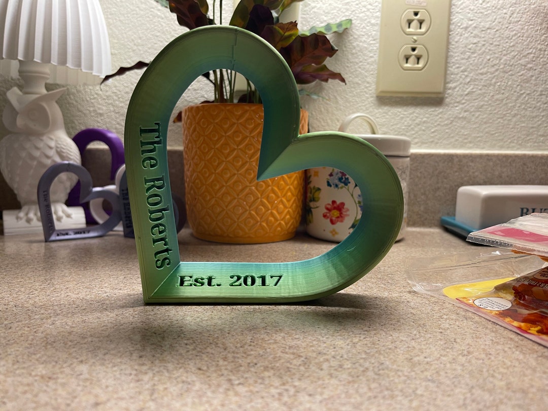 Customizable Heart - 3d Printed - Etsy