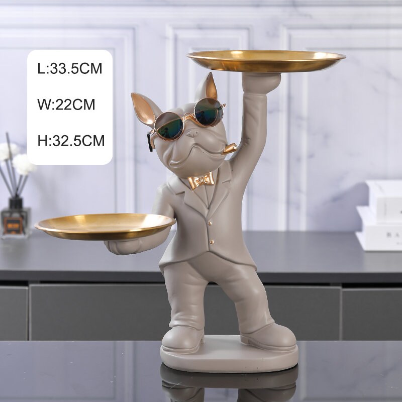 French Bulldog Resin Statue Handmade Home Decor Charming Animal ...