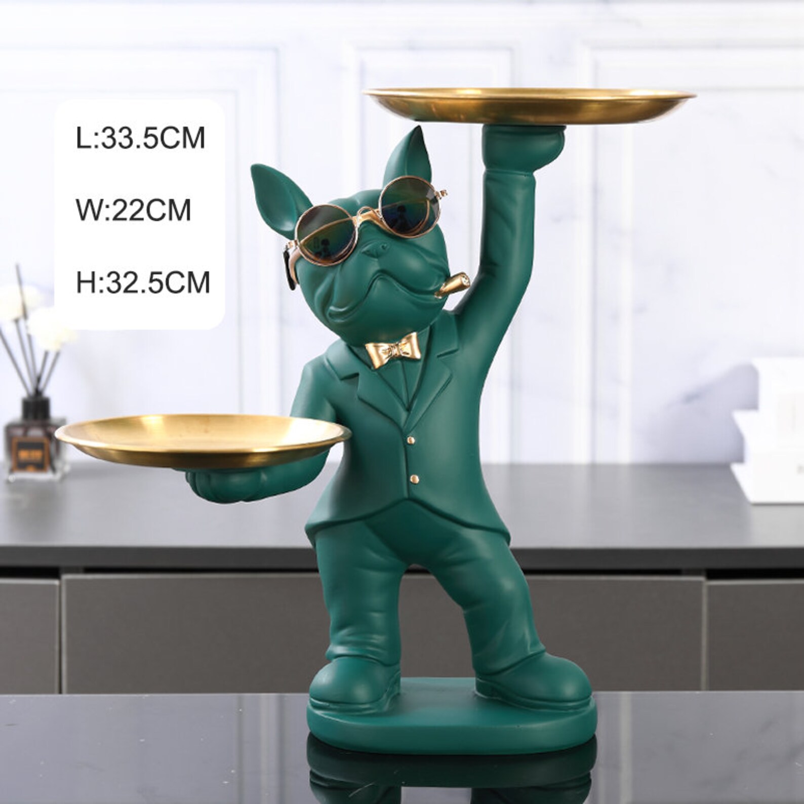 French Bulldog Resin Statue Handmade Home Decor Charming Animal ...