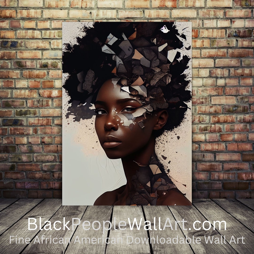 African American Wall Art African American Woman In Wall Art Downloadable Art Digital