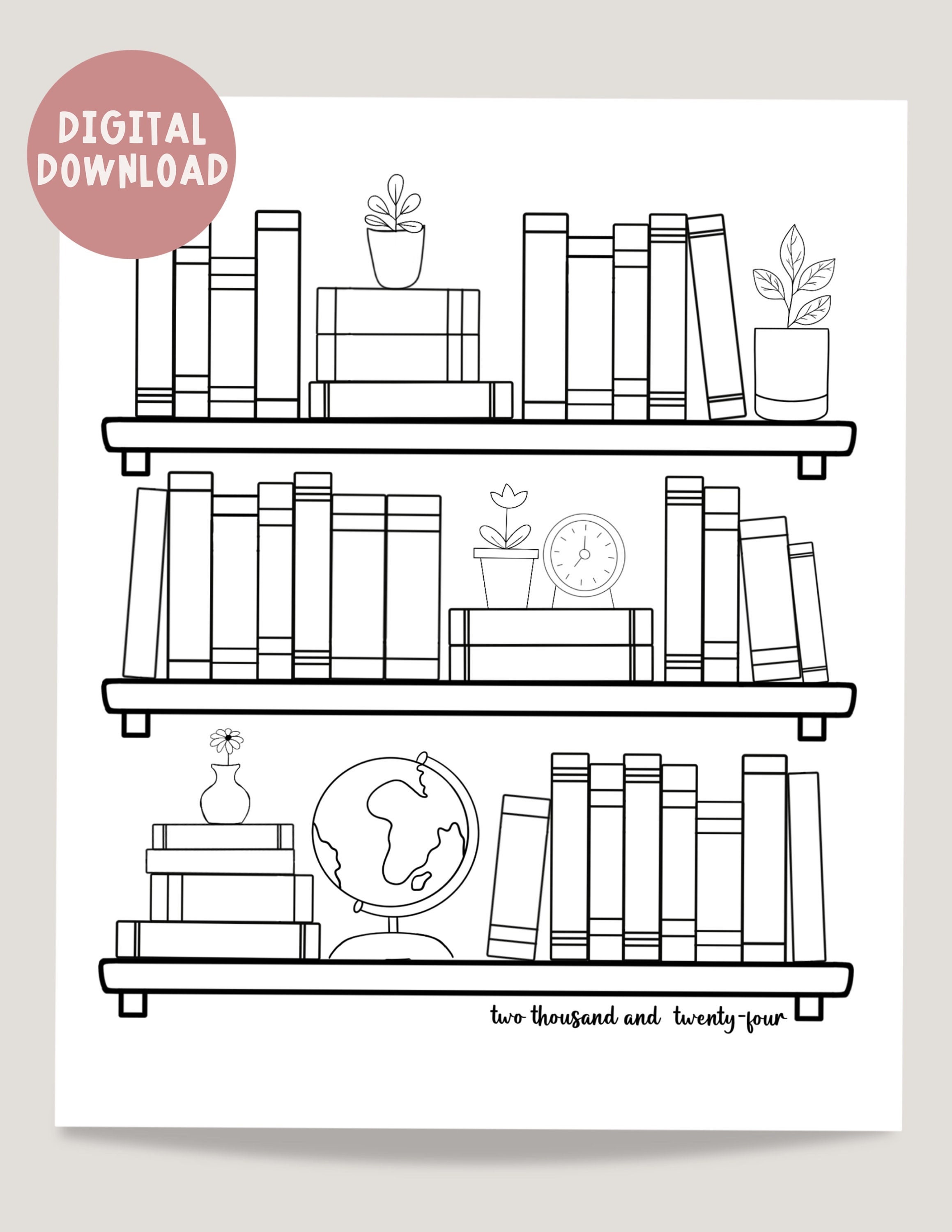 2024 Book Tracker Poster - Etsy