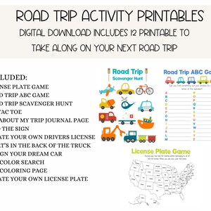 Road Trip Activity Printable/road Trip Games/road Trip Coloring Page - Etsy