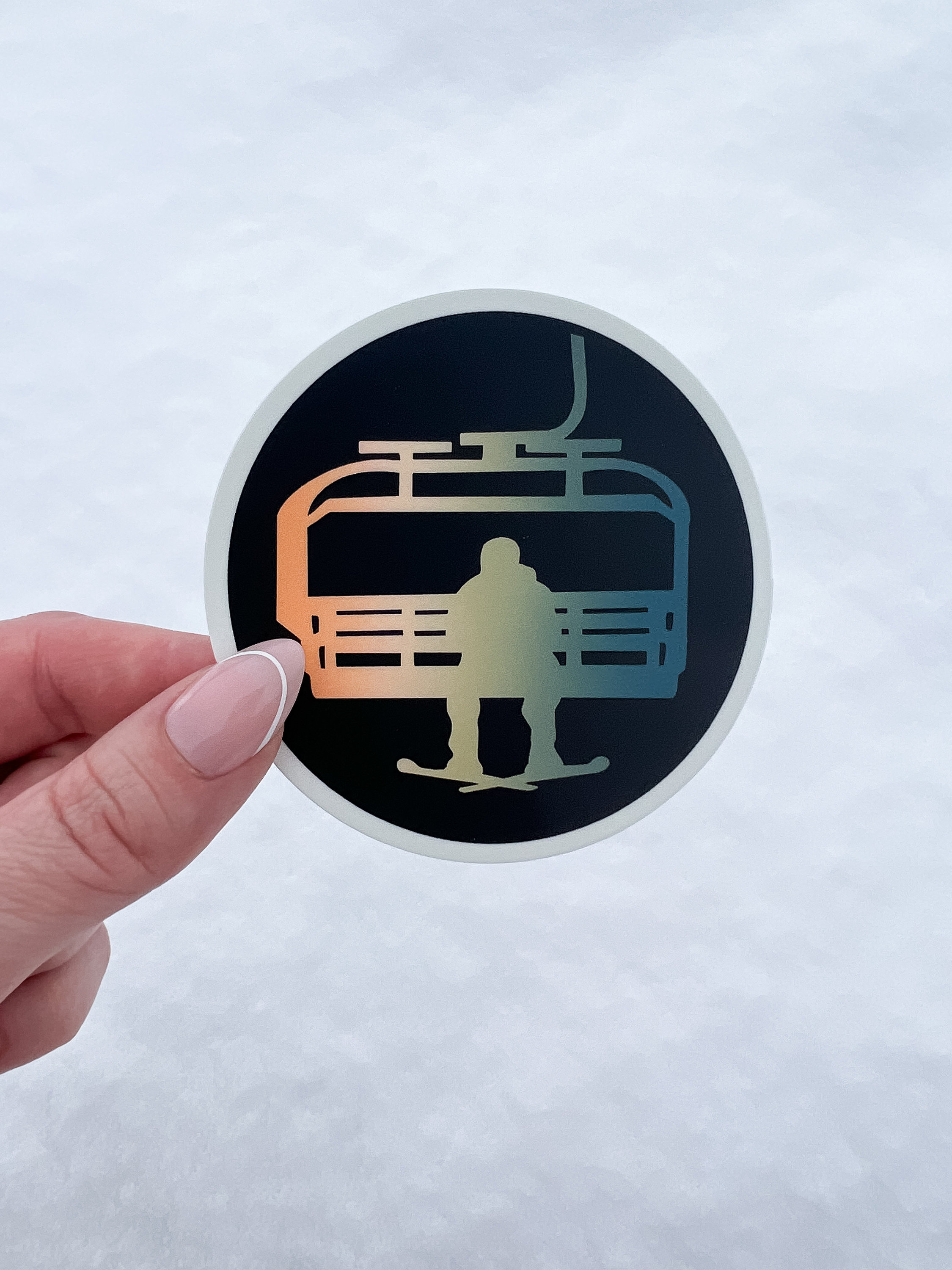 Ski Lift Sticker, Vinyl Skiing Sticker - Etsy
