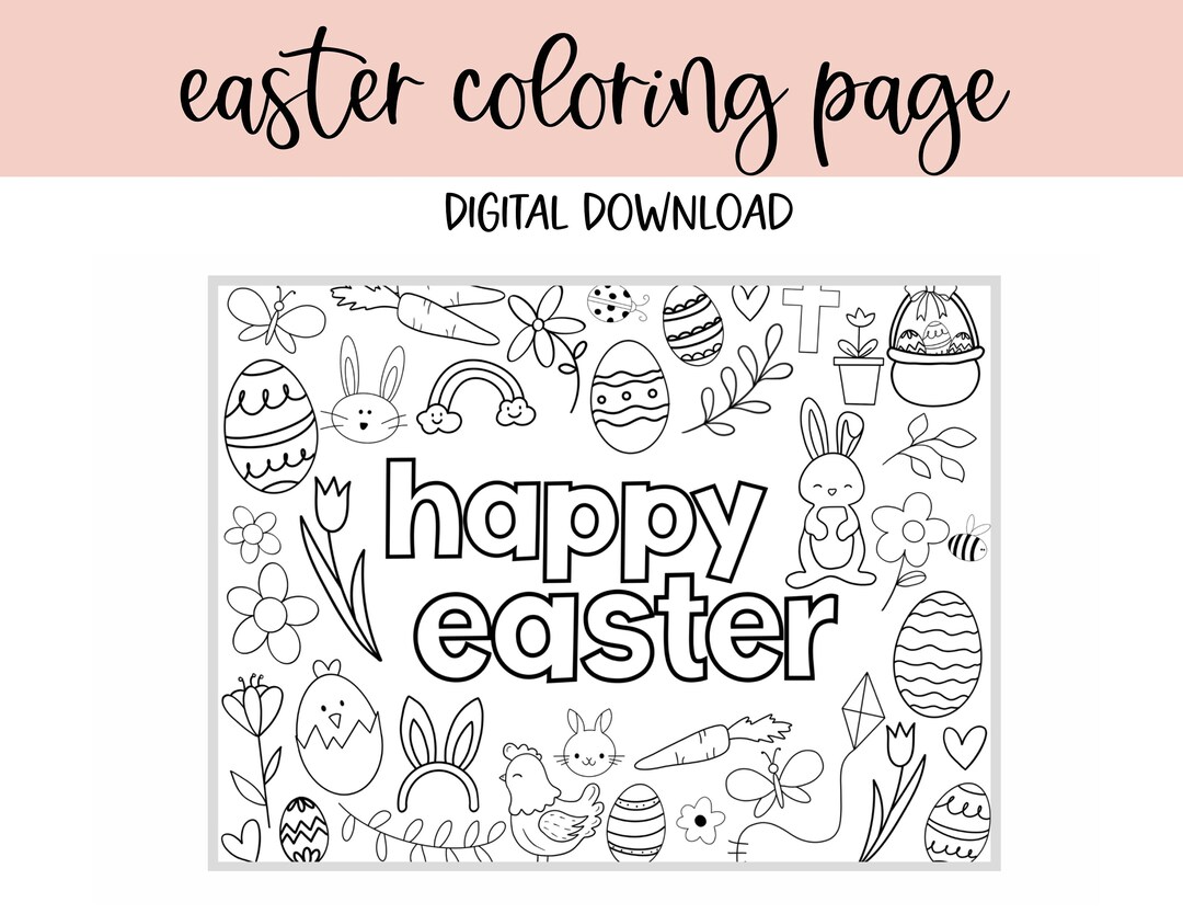 Easter Coloring Page - Etsy