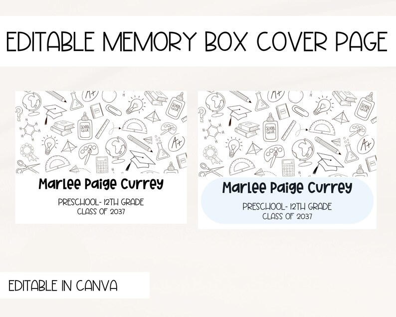 School Memory Box Printable | End of School Year Questionnaire ...