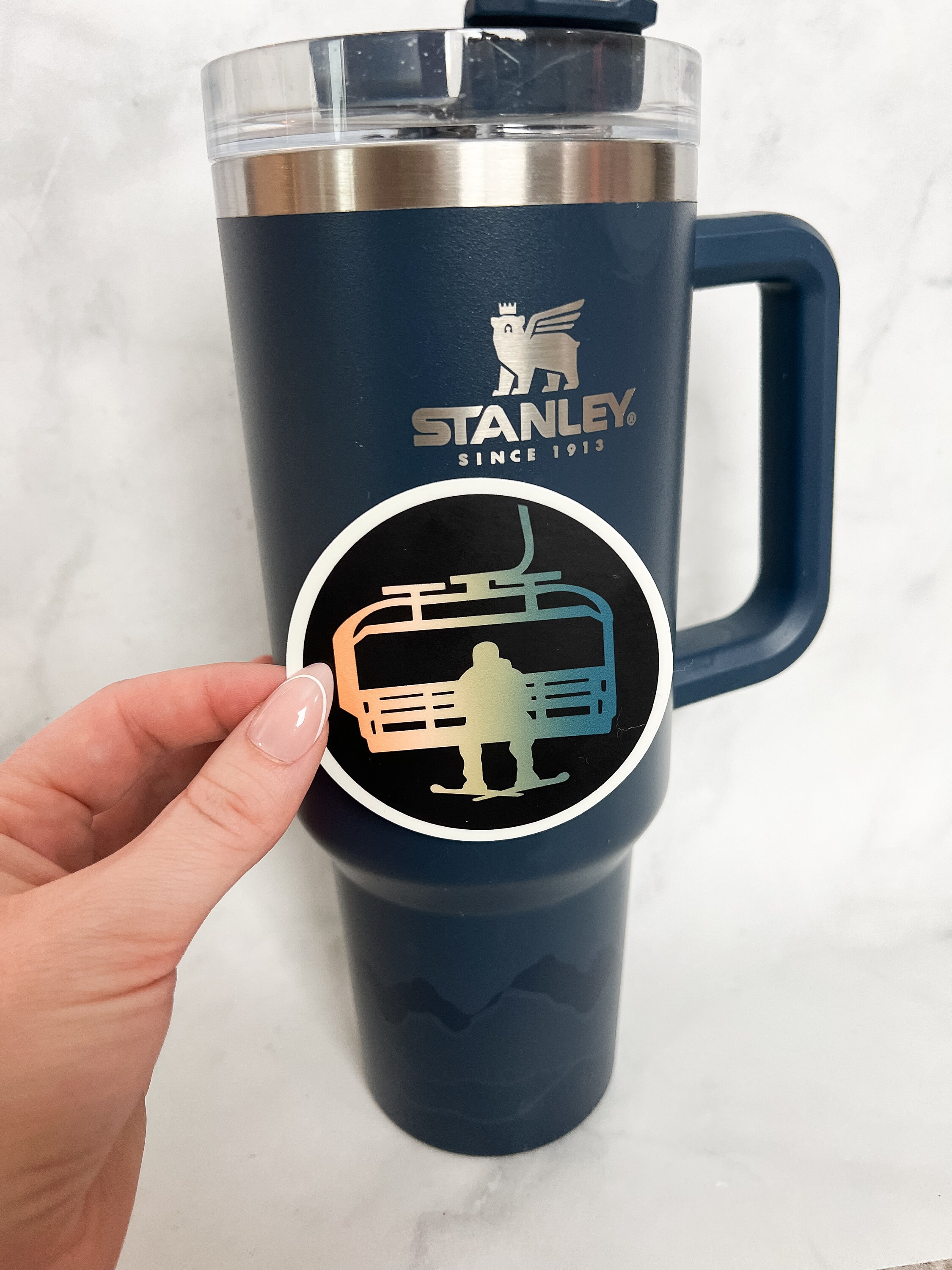 Ski Lift Sticker, Vinyl Skiing Sticker - Etsy