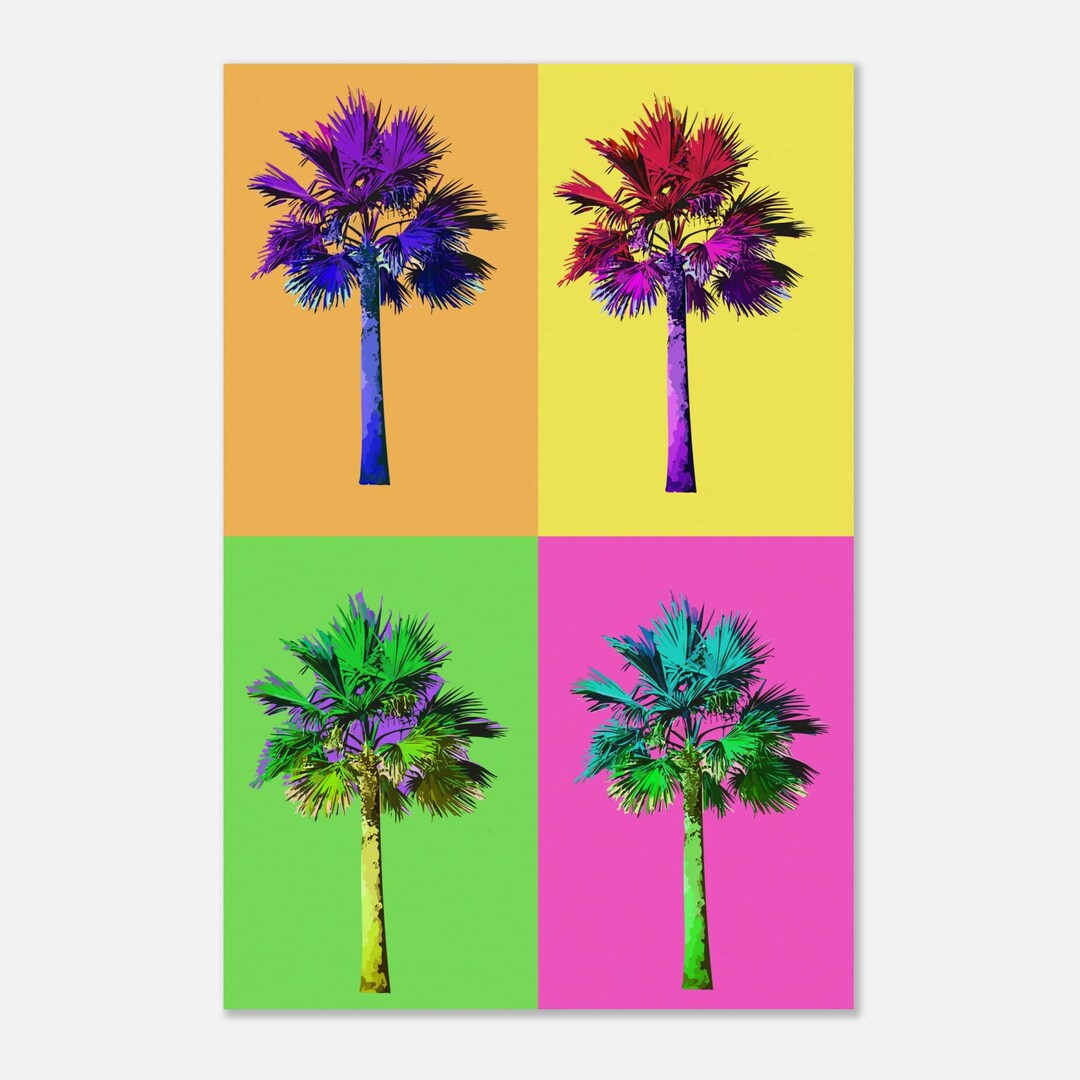 Palm Tree Print | Pop Art Poster | Unique Art for Home Decor - Etsy
