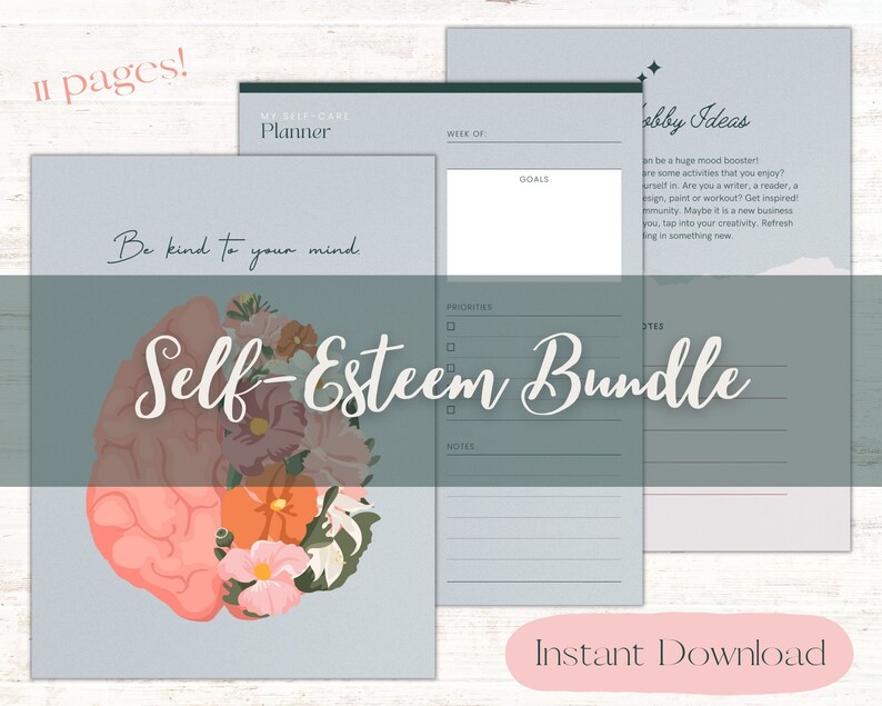 Self Esteem BUNDLE, Therapy Worksheets, Therapy Resources, Confidence ...