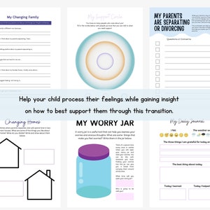 Childrens Divorce Coping Worksheets Separation Journal Coping Skills ...