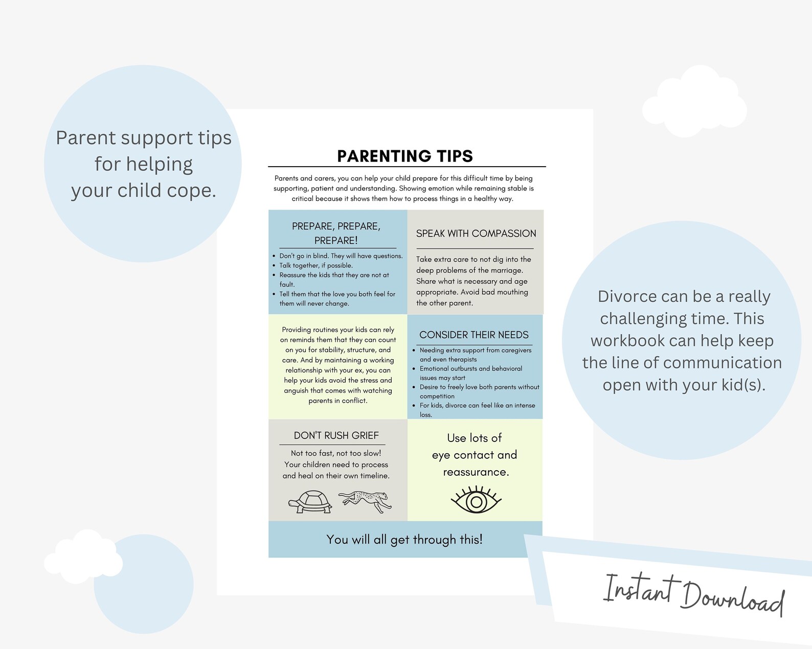 Childrens Divorce Coping Worksheets Separation Journal Coping Skills ...