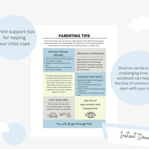 Childrens Divorce Coping Worksheets Separation Journal Coping Skills ...