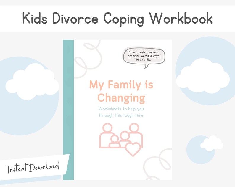 Childrens Divorce Coping Worksheets Separation Journal Coping Skills ...