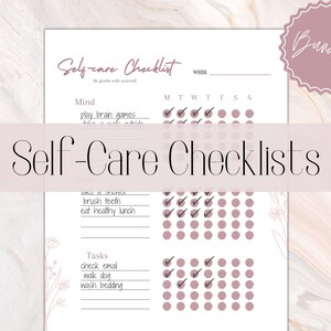 Selfcare Planner BUNDLE! Wellness Journal, Printable Selfcare Tracker ...