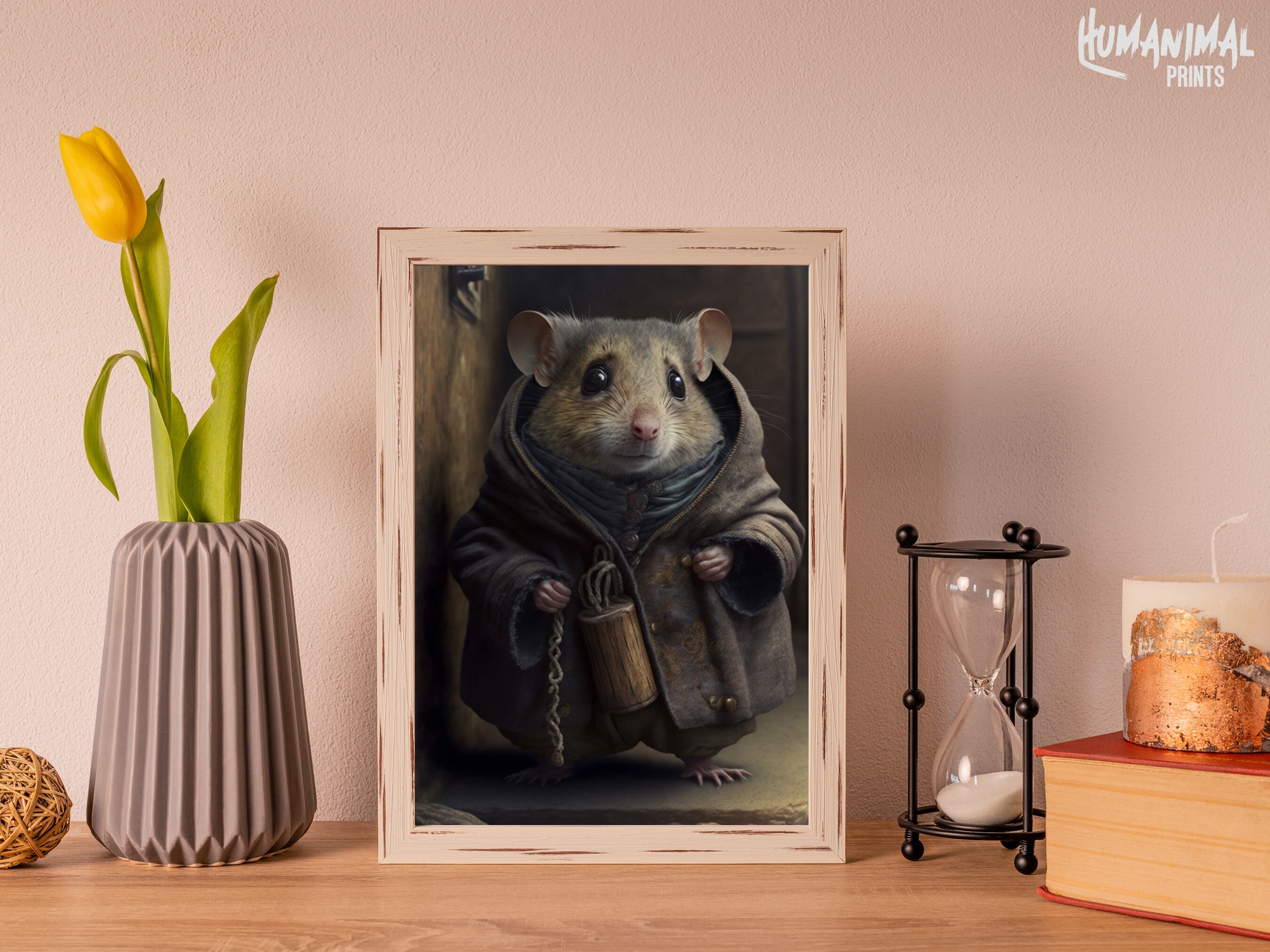 Dormouse Animal Wall Print Decor Pets Dressed as Humans - Etsy