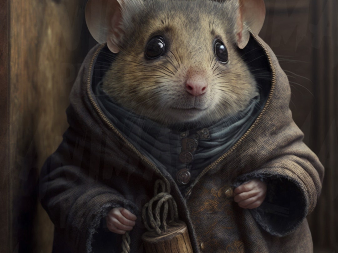 Dormouse Animal Wall Print Decor Pets Dressed as Humans HAPP-47 Poster ...