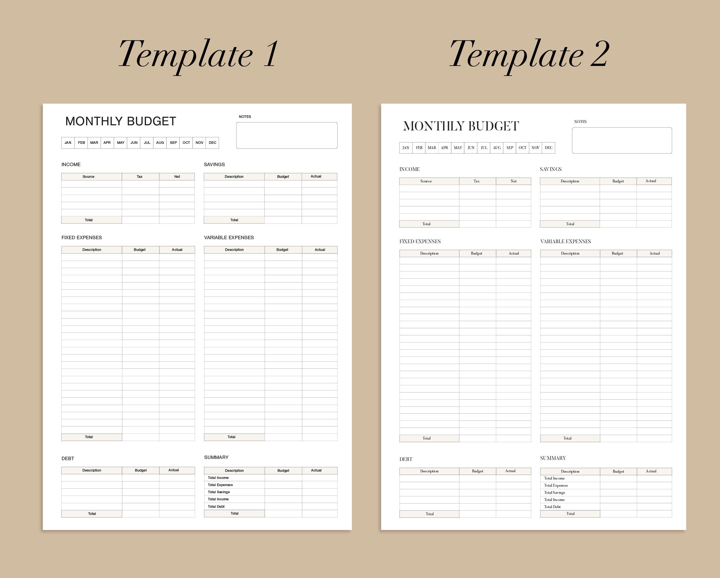 Monthly Budget Tracker Printable, Budget Tracker Template, Budget Sheet ...