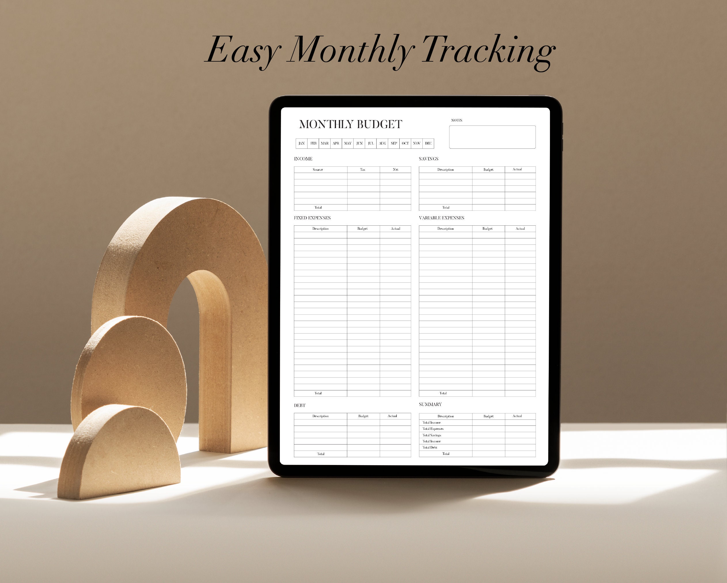 Monthly Budget Tracker Printable, Budget Tracker Template, Budget Sheet ...