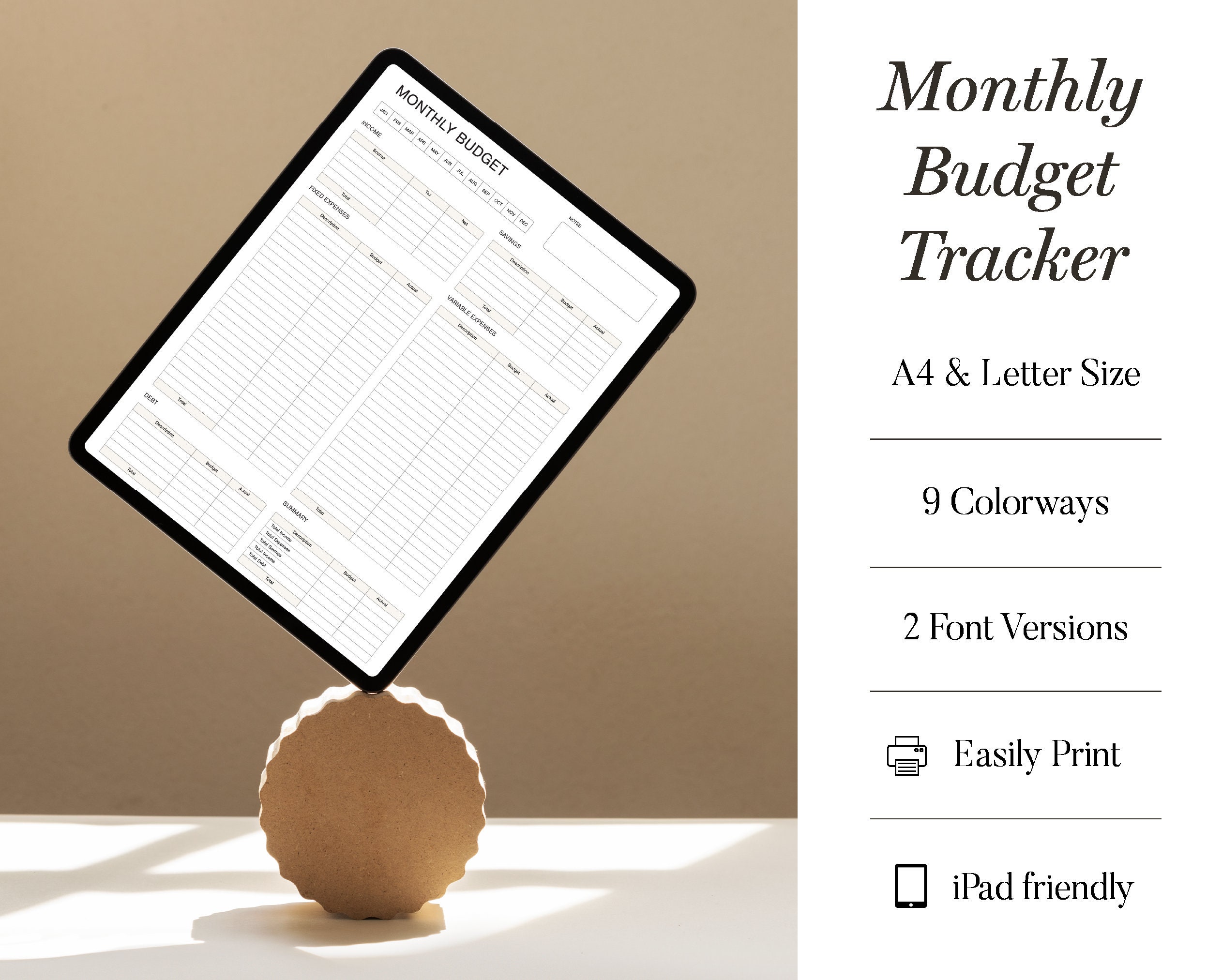 Monthly Budget Tracker Printable, Budget Tracker Template, Budget Sheet ...