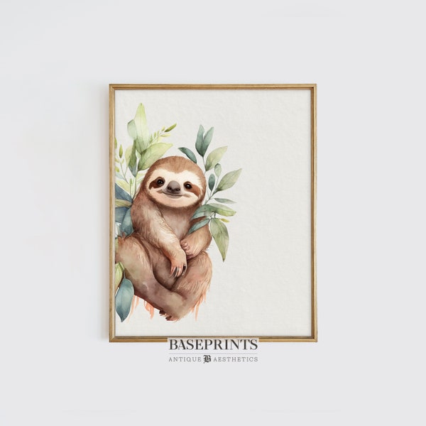 Sloth Wall Art - Etsy