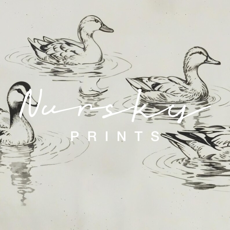 Duck Pond Nursery Art Print | Cute Animal Print for Kids Room Decor ...