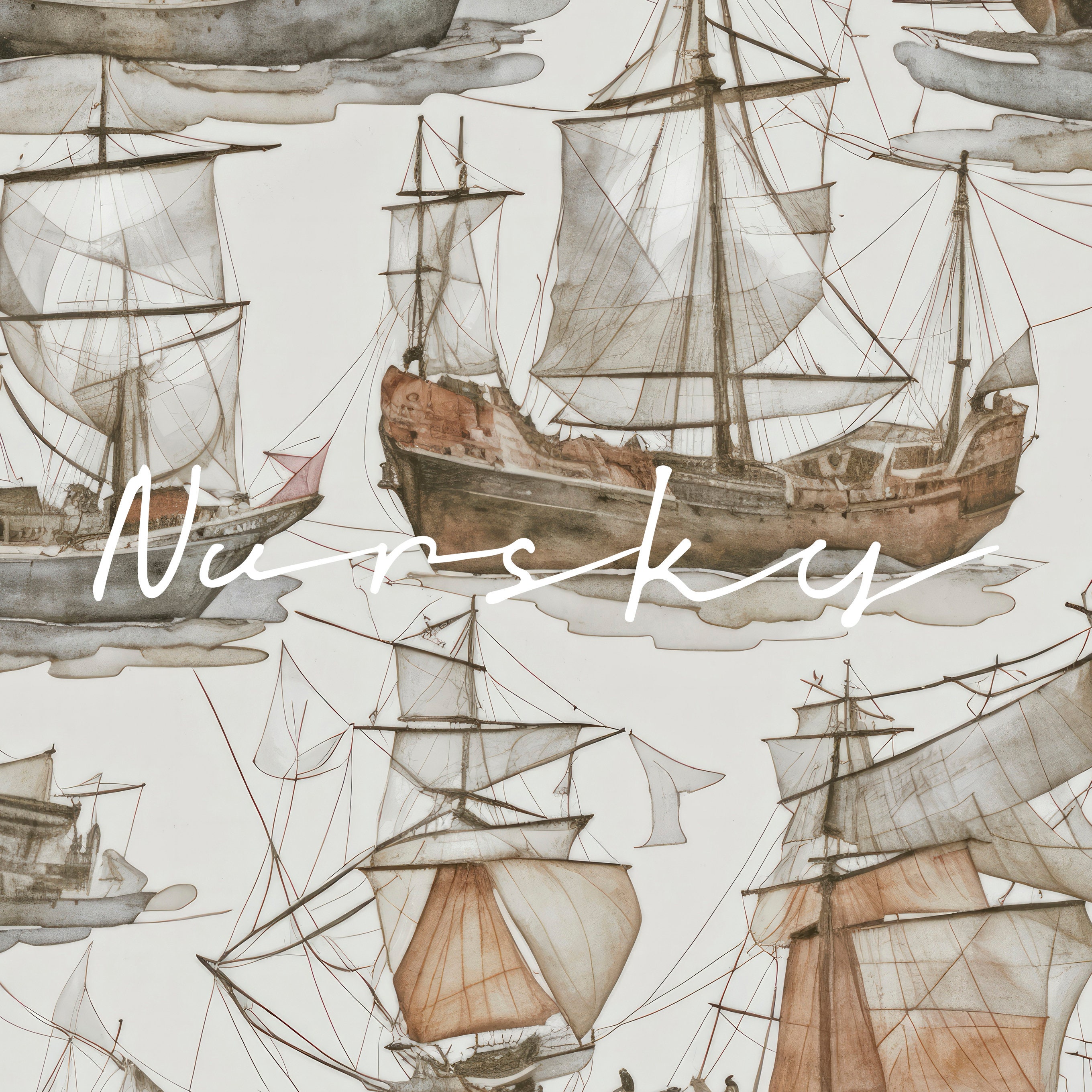 Vintage Sail Ship Print - Watercolor Old Ships Poster - Nursery Sailing ...