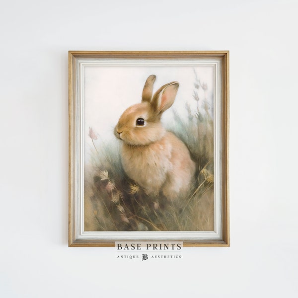 Vintage Rabbit Print - Etsy