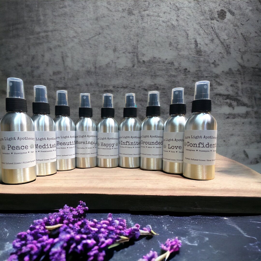 Crystal Infused Linen Spray Infused With Crystals Aromatherapy Room ...