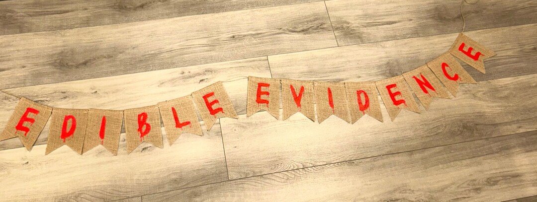 Edible Evidence Candy Table Banner Party Banner for Dessert Tables ...