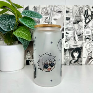 Anime Glass Cup- Anime Cup- Anime Gift- Kawaii Cup- Cute Anime Cup ...
