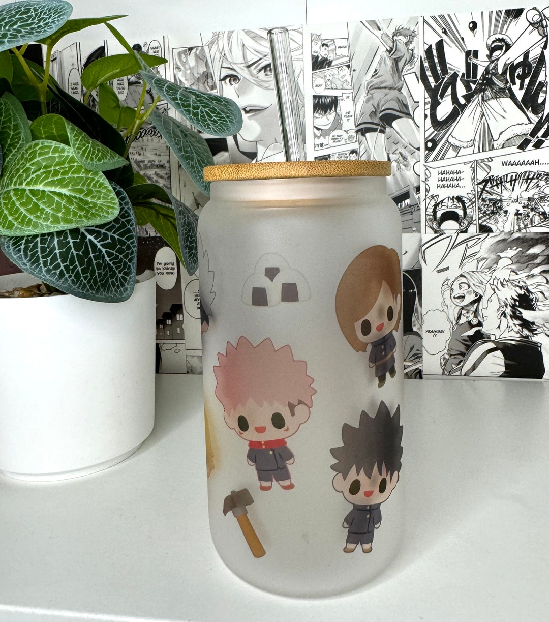 Anime Cup Frosted Anime Cup Anime Libbey Cup Jujutsu Anime Anime Gift ...