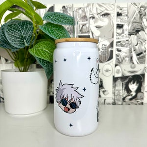 Anime Glass Cup- Anime Cup- Anime Gift- Kawaii Cup- Cute Anime Cup ...